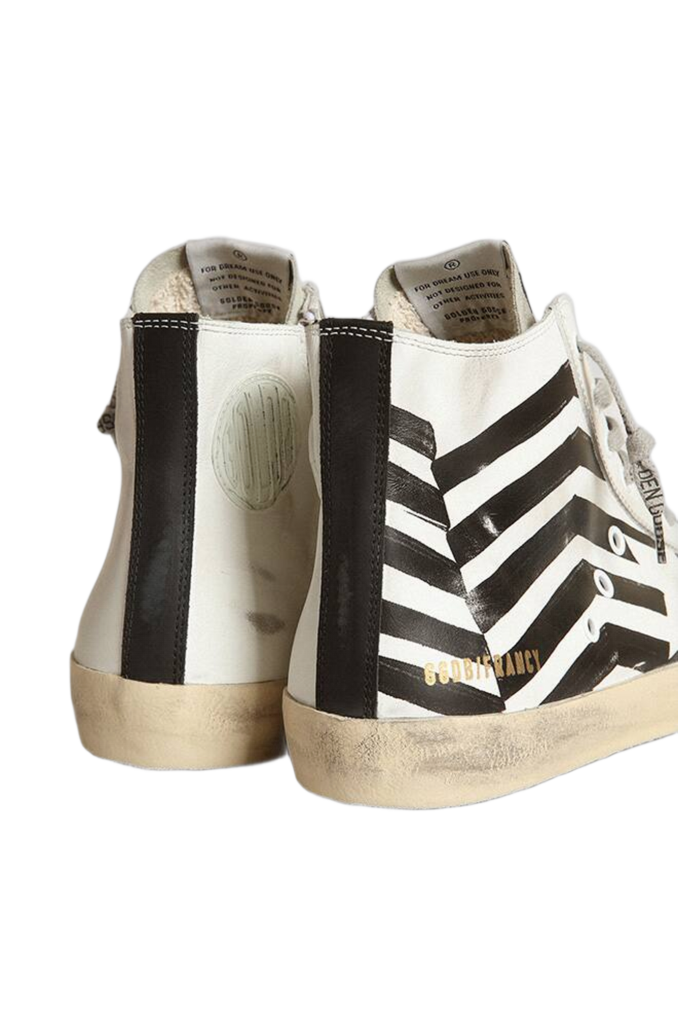 Men | Francy in Leather | White x Black