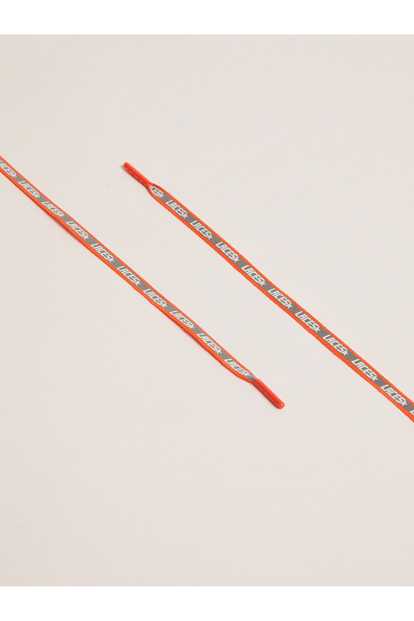 Unisex | Neon Orange Reflective Laces With Laces Print