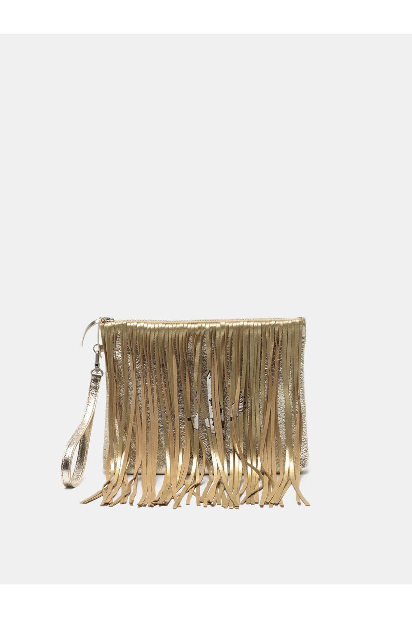 Unisex | Xl Toast Bag In Leather With Suede Fringe
