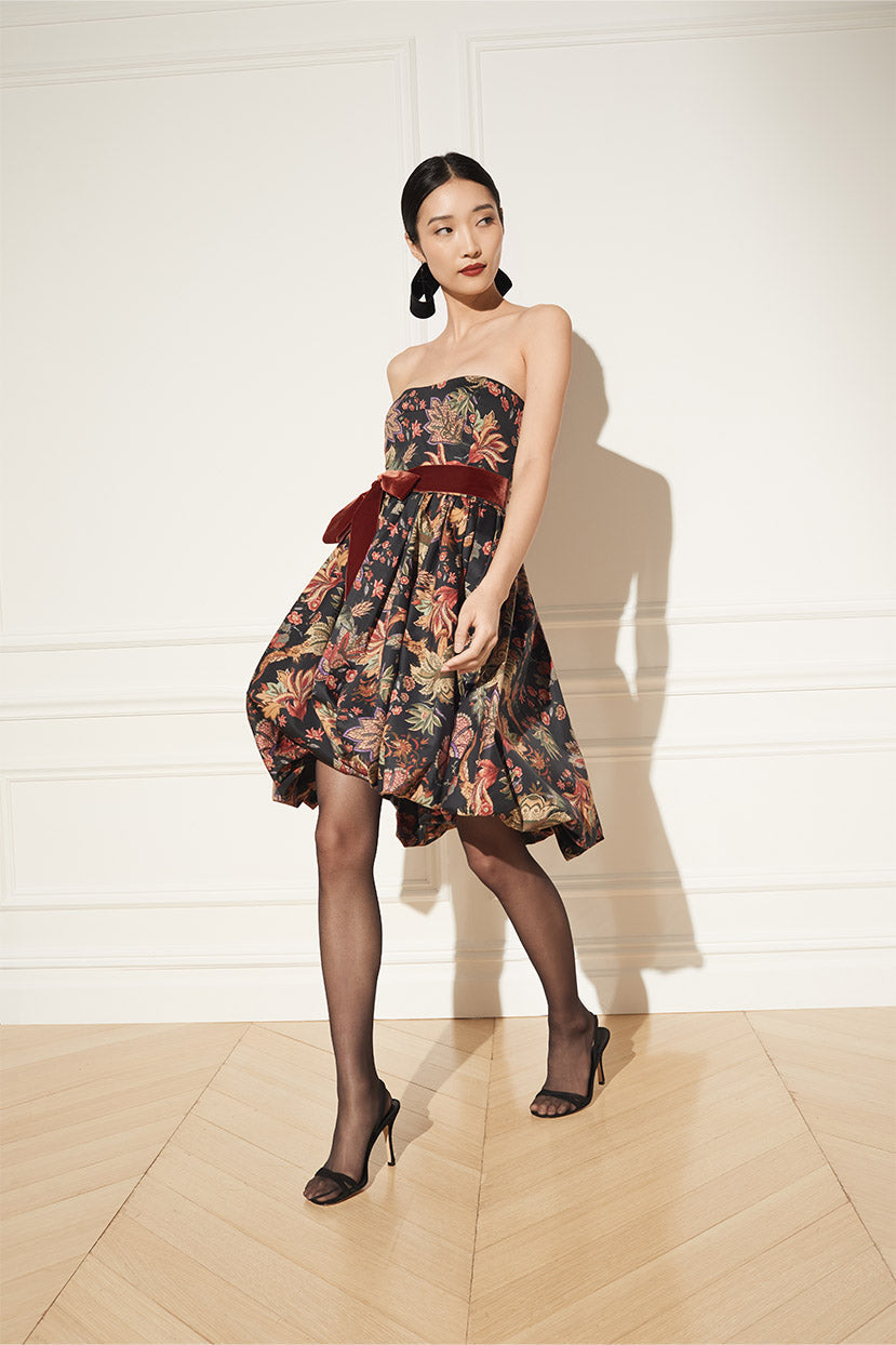 Women | Veronica Dress | Multi Jacobean Black