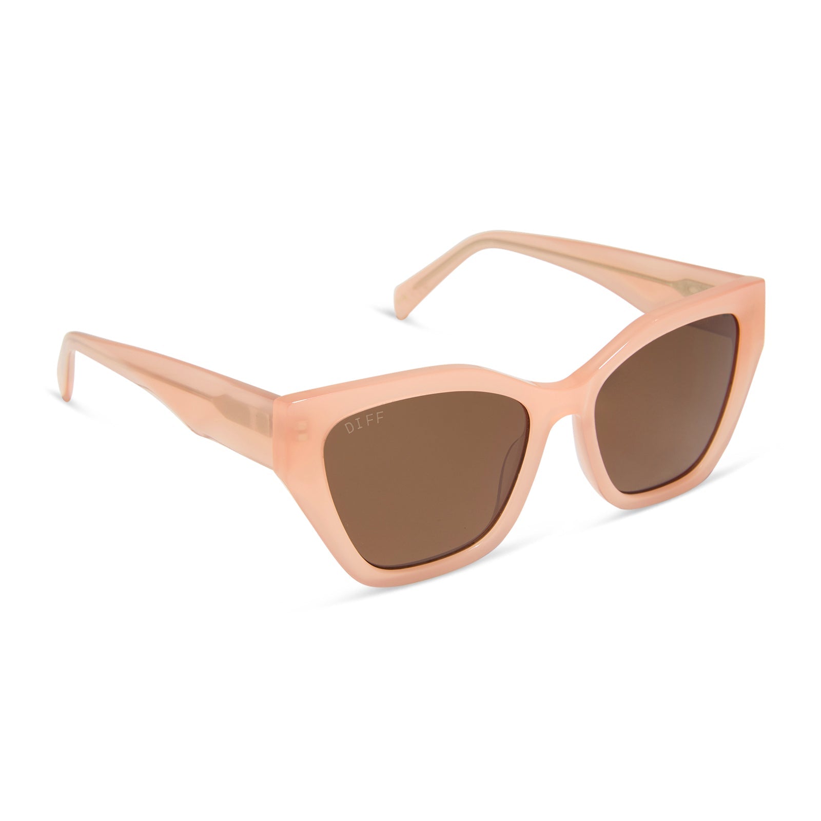 Womens | Evie Sunglasses | Peach | Brown Lenses
